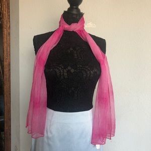 Accessories | Sheer Hot Pink Light Weight Scarf | Poshmark